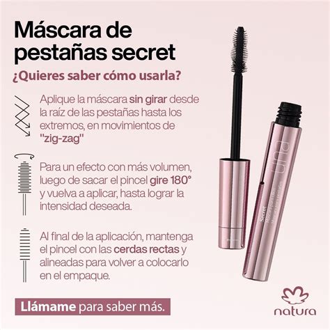 Máscara Secret Natura Mascara de pestañas Natura maquillaje Natura