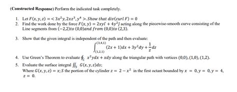 solved constructed response perform the indicated task