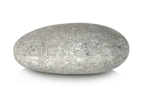 Round Stone Isolated Stock Image Colourbox
