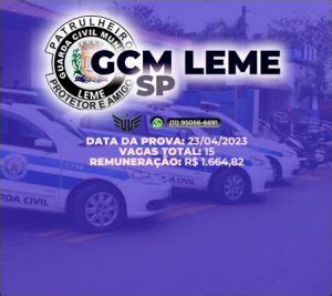 COMO FUNCIONA O CONCURSO PARA GCM LEME SP Loja Virtual