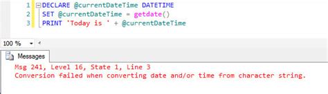 troubleshooting conversion failed date and or time conversion from character string
