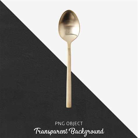 Cuchara De Oro Sobre Fondo Transparente Archivo Psd Premium