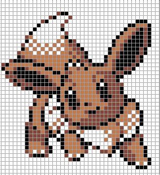 Pixel Art Pokemon Evoli Evolution Facile Petit Annialexandra