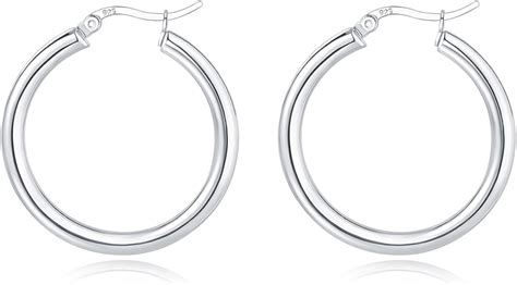 Orecchini A Cerchio Da Donna In Argento Sterling 925 Ipoallergenici
