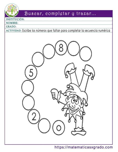 Actividades De Buscar Completar Y Trazar Con N Meros Del Al