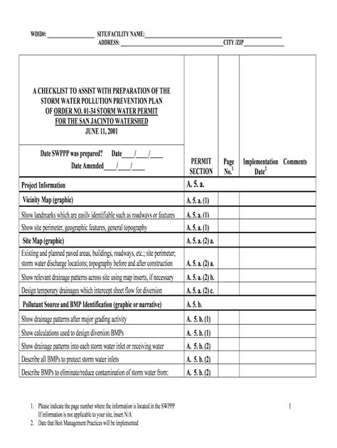 Fillable Online Waterboards Ca WDID SITE FACILITY NAME Waterboards