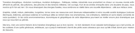 La guerre des métaux rares Guillaume Pitron