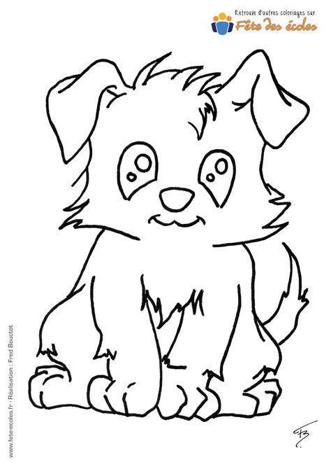 Coloriage Chien Tout Mignon