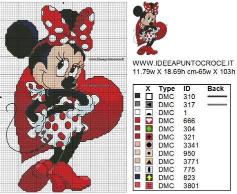 SCHEMI DISNEY A PUNTO CROCE SCHEMI MINNIE E TOPOLINO