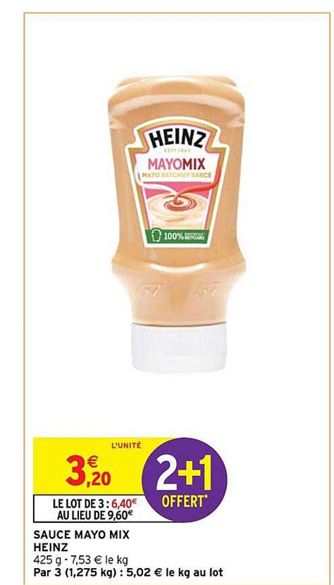 Promo Sauce Mayo Mix Heinz chez Intermarché Hyper iCatalogue fr
