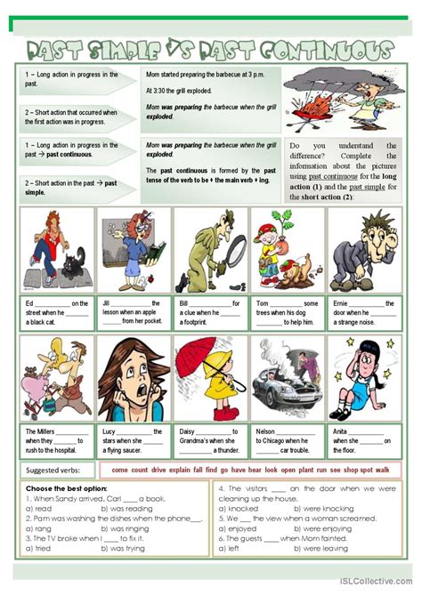 Past Simple X Past Continuous Edita English ESL Worksheets Pdf Doc