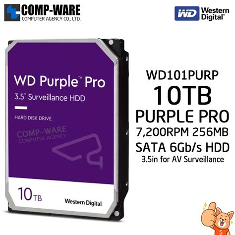 Wd Purple Pro Tb Av Surveillance Hard Disk Drive Rpm Sata Gb S