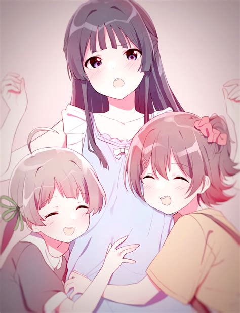 Mogami Shizuka Hakozaki Serika And Kasuga Mirai Idolmaster And