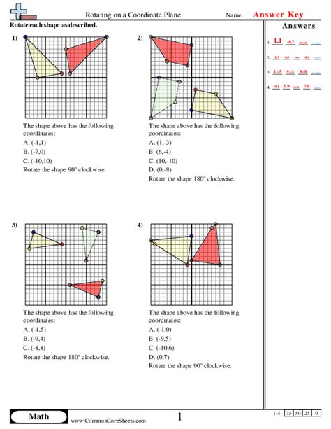Describing Rotations Worksheet Education Worksheets Library