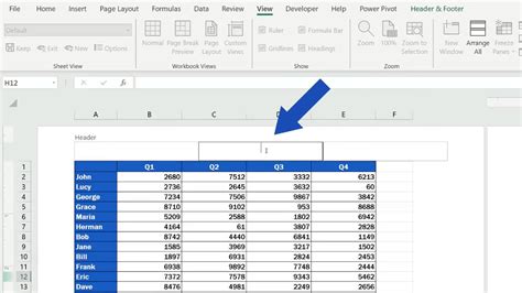 How To Add A Header In Excel