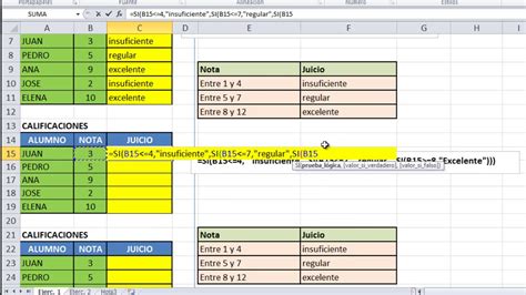 Funci N Si Anidada Ejemplo Curso Especialista En Excel Youtube