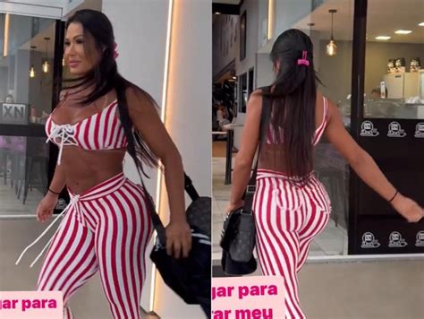 Gracyanne Barbosa ganha bolo de aniversário mas não come Estou
