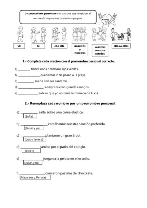 Pronombre Personal Worksheet