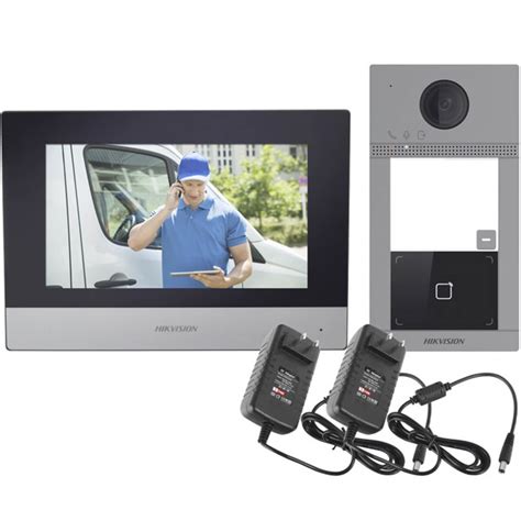 Kit Portero Inalambrico Monitor Hikvision DS KIS604 P Poe 2mp Hd Ir