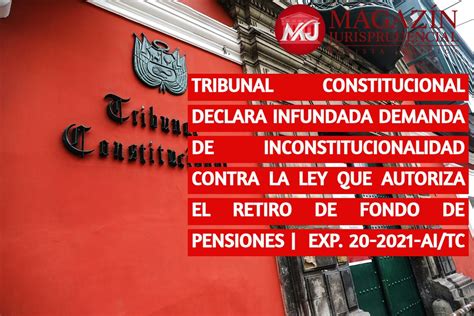 Tribunal Constitucional Declara Infundada Demanda De