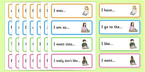 Sentence Starter Cards Lehrer Gemacht Twinkl