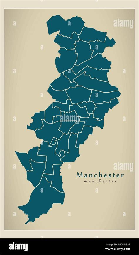 Map Of Manchester Uk Stock Vector Images Alamy