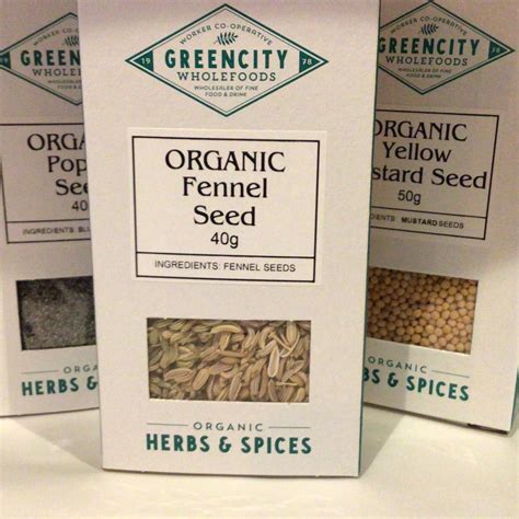 Greencity Organic Fennel Seeds 40G GO NAKED VEG