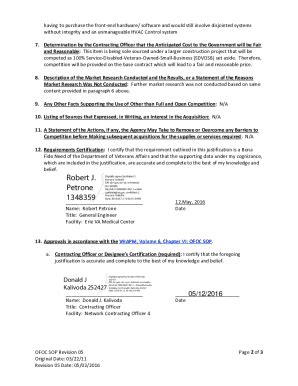 Fillable Online Justification And Approval J A DAU Fax Email Print