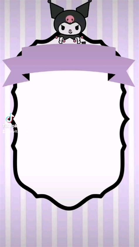 Invitación digital Kuromi Plantillas para invitación de cumpleaños