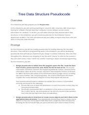 Tree Data Structure Pseudocode Docx Tree Data Structure Pseudocode