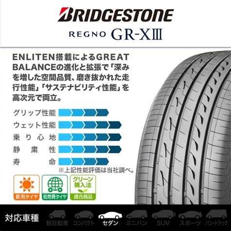 ブリヂストン REGNO レグノ GR XIII GR X3 215 45R18 93W XL サマータイヤのみ送料無料 1本