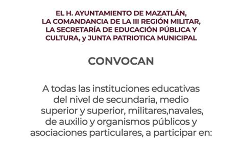 Invitan a participar en el Desfile Cívico Deportivo Militar