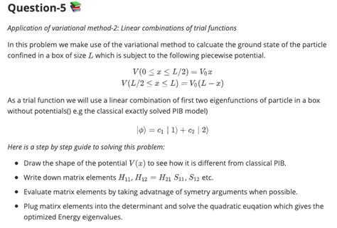 question 5 application of variational method 2