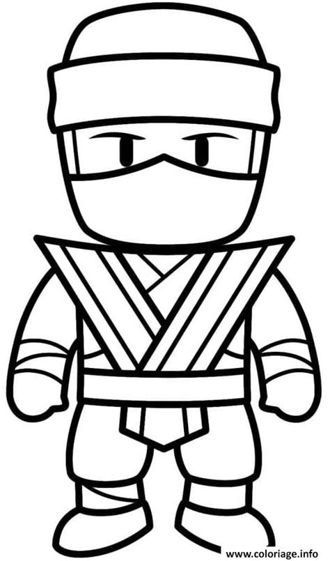 Coloriage Stumble Guys Ninja Kai Dessin Stumble Guys Imprimer
