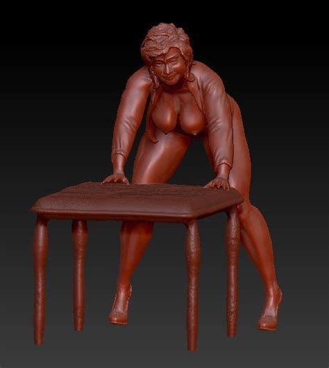 Télécharger fichier STL femme nue en attente naked woman waiting