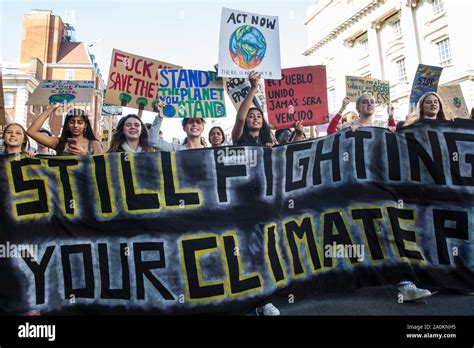 London Großbritannien 20 September 2019 Studenten und Klima