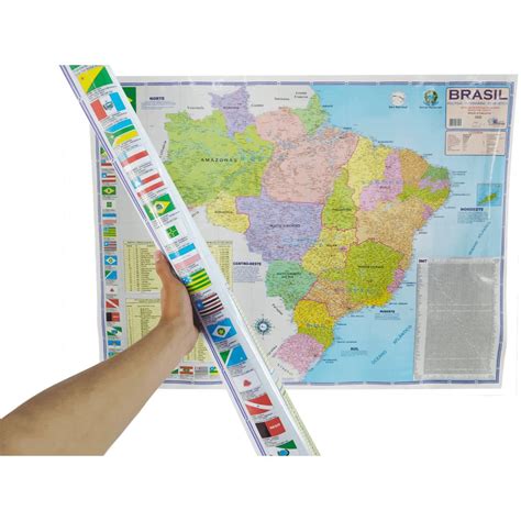 Mapa do Brasil Político Rodoviário e Estatístico Edição Atualizada