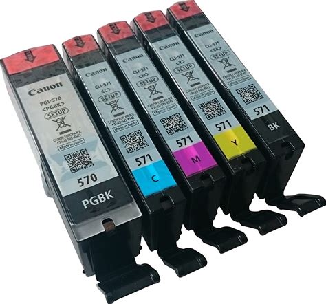 CANON PGI 570 CLI 571 SET GENUINE INK CARTRIDGES SETUP BLK BLK C M Y