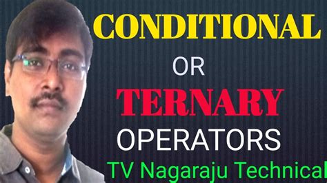conditional operator or ternary operator c programming lecture 14 youtube