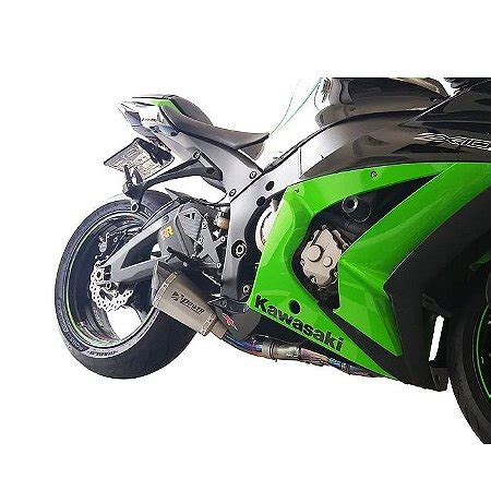 ESCAPAMENTO PONTEIRA HEXAGP LINK CURTO EM AÇO INOX KAWASAKI ZX 10R