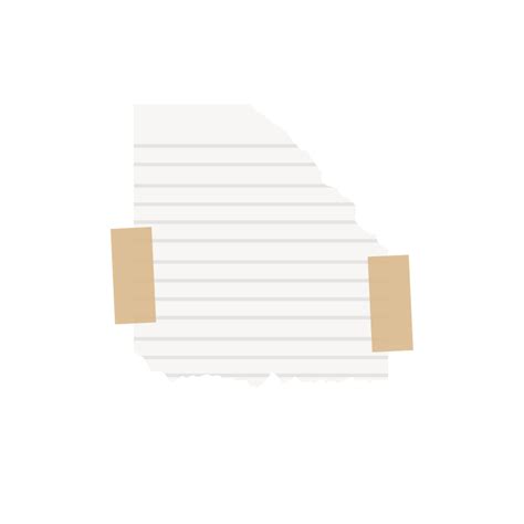 Papel Rasgado Con Cinta Png