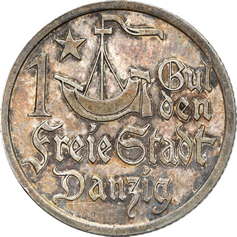 Wolne Miasto Gdańsk Danzig 1 Gulden 1923 Koga archiwum niemczyk pl