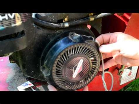 Repairing Broken Pull Starter Cord On Troy Bilt Chipper With Briggs