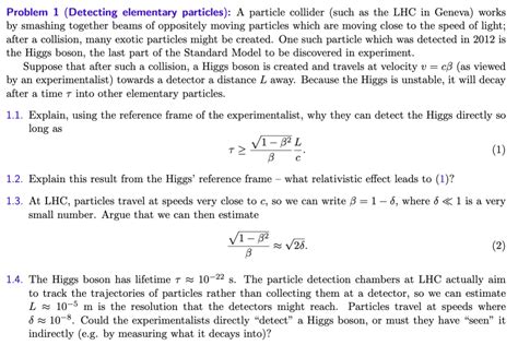 problem 1 detecting elementary particles a