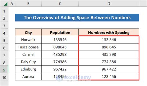 How To Add Space Between Numbers In Excel Easy Methods