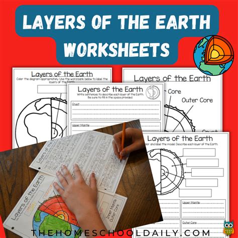 Layers Of The Earth Worksheets The Homeschool Daily
