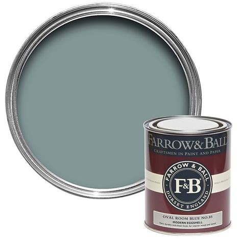 Farrow Ball Modern Eggshell Paint Oval Room Blue 750ml Homebase