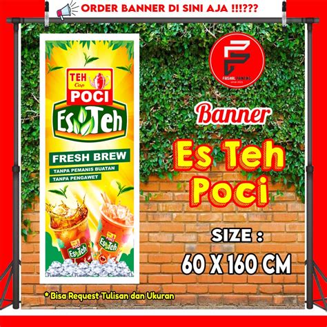 Jual Banner Es Teh Poci Spanduk Es Teh Poci Banner Minuman Es Teh