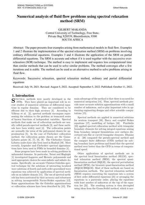 pdf numerical analysis of fluid flow problems using spectral relaxation method srm