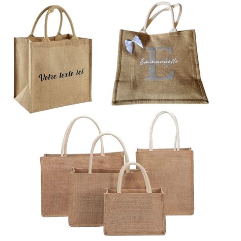 Sac cabas en jute personnalisé écologique Petits Compagnons